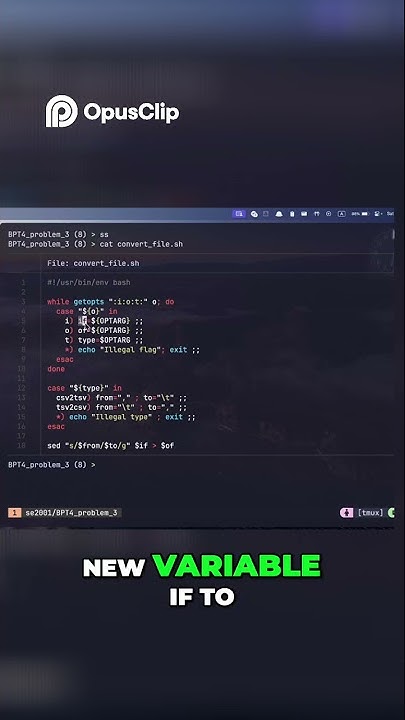 How to Convert CSV and TSV files using sed and getopts | BPT 4.3 - YouTube