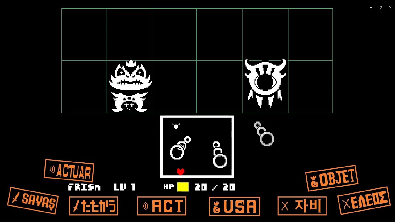 Undertale Hard Mode in 13 different languages - YouTube