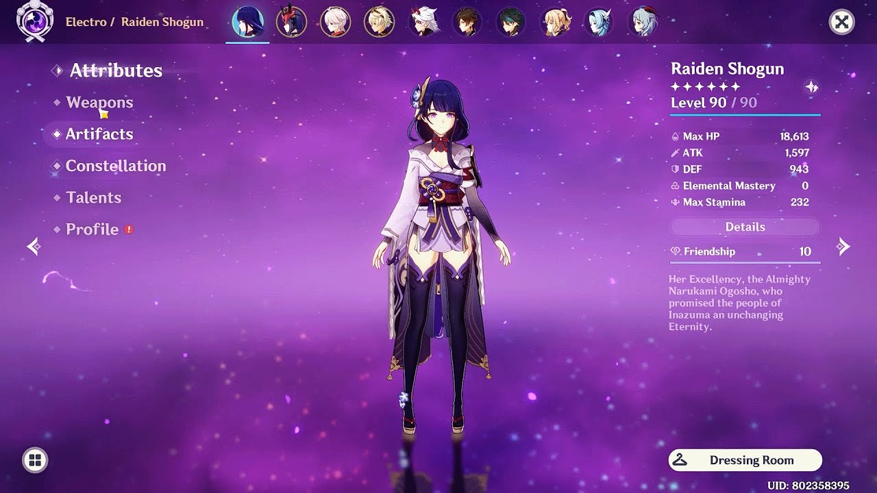 C2 Lvl 90 Raiden Shogun Build - YouTube