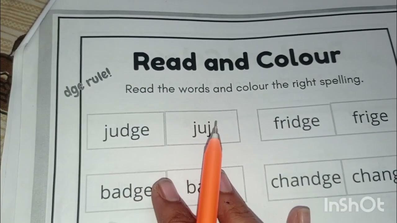 dge sound as " j " |Three letters make one sound |English spelling ...