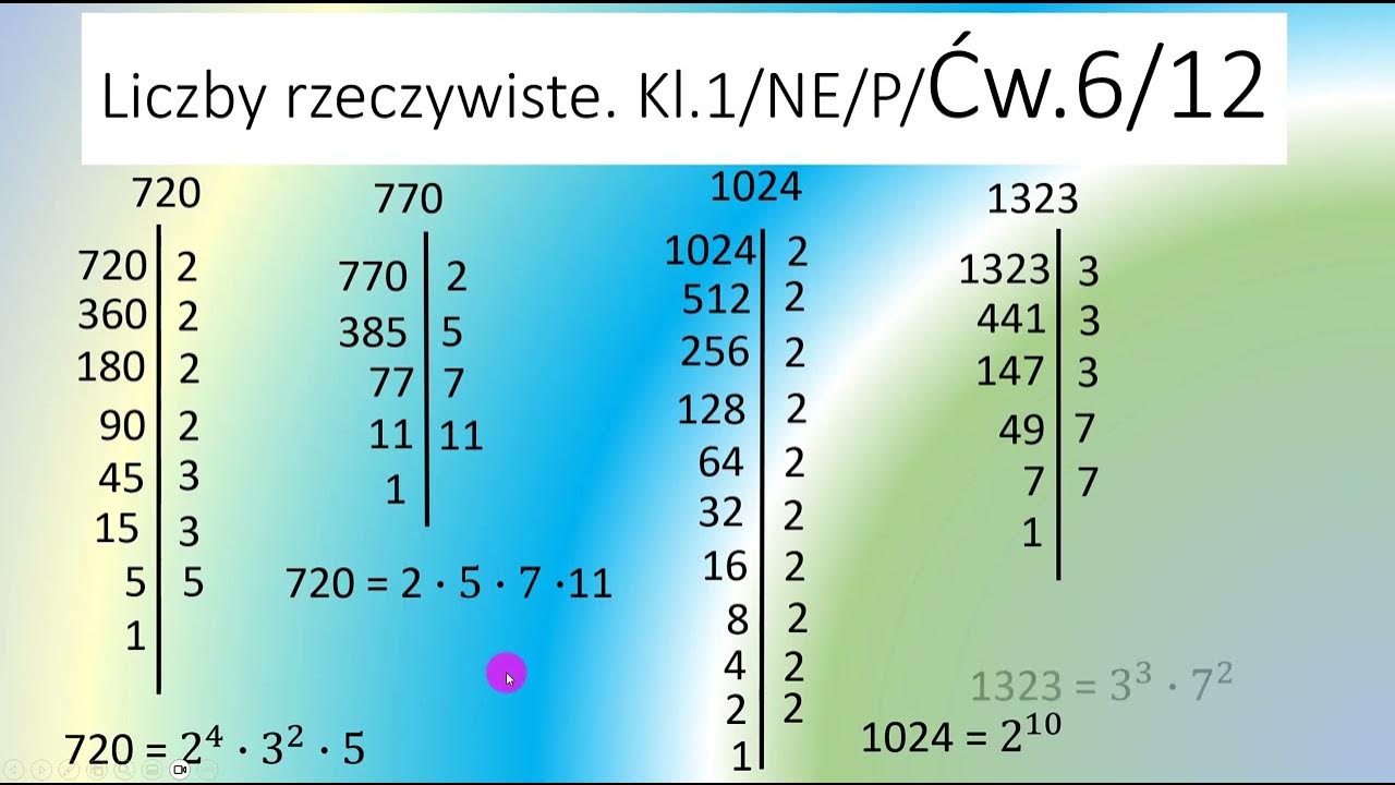 Rozkład na czynniki pierwsze liczb - YouTube
