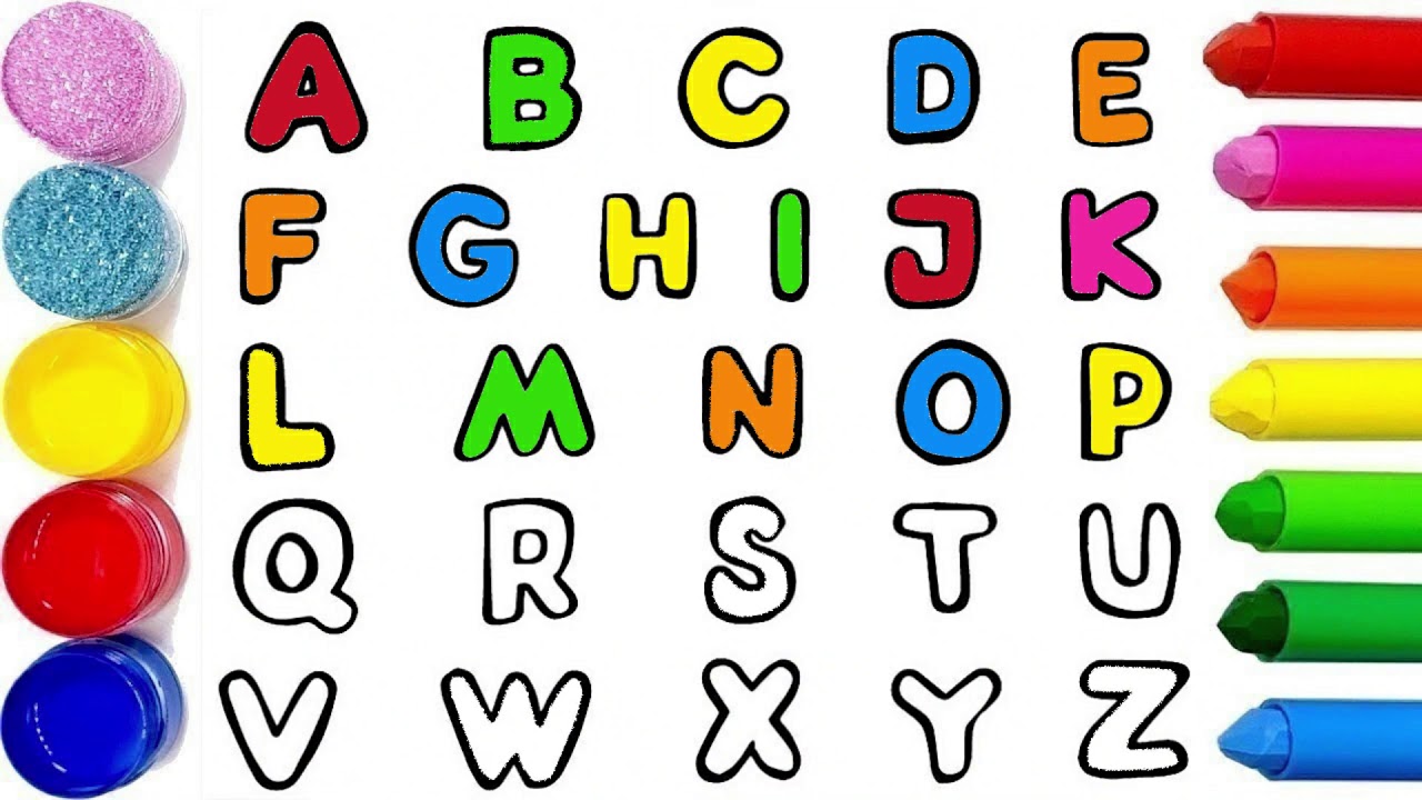 learning alphabets for kids - Color For Kids - YouTube