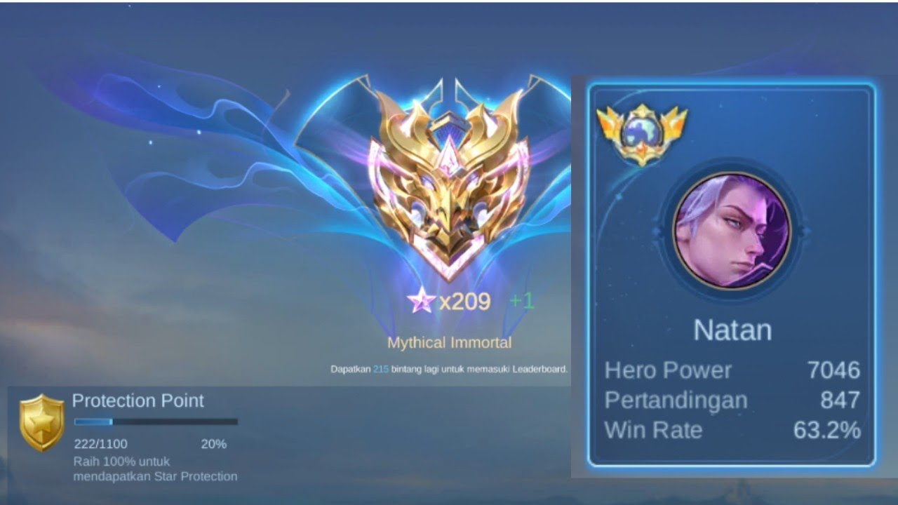 Gameplay Hero Natan Ex Global Natan + Di Mythic Immortal Stars 200 ...