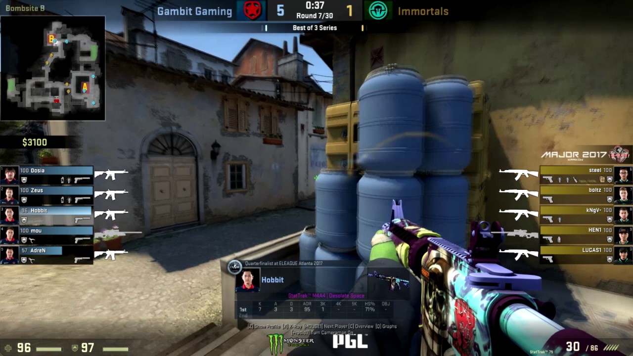 CS:GO POV Demo Gambit Hobbit (26/14) vs Immortals (de_inferno) - YouTube