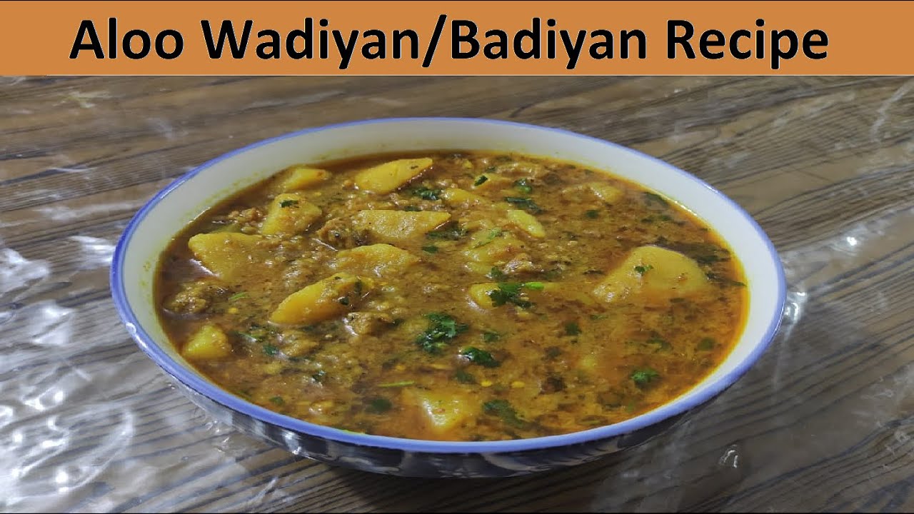 Potato Wadiyan Recipe || Potato Badiyan Recipe || آلو وڑیاں سالن کیسے ...