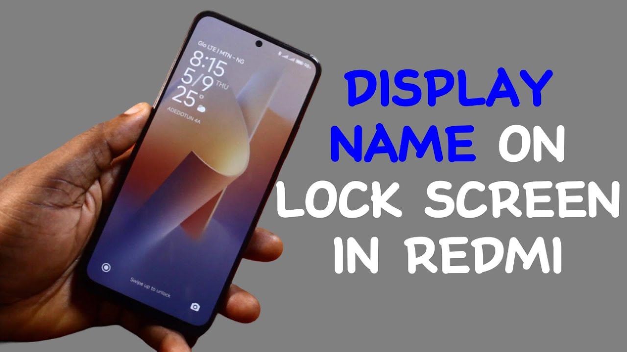 How to Display Name on Lock Screen in Redmi Phone - YouTube