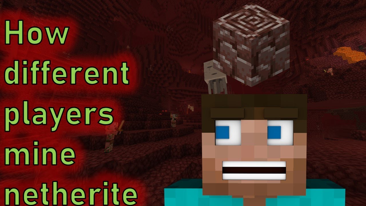 How different players mine netherite - YouTube