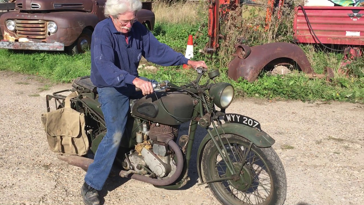 1941 BSA WM20 Barn find original WW2 motorcycle - YouTube