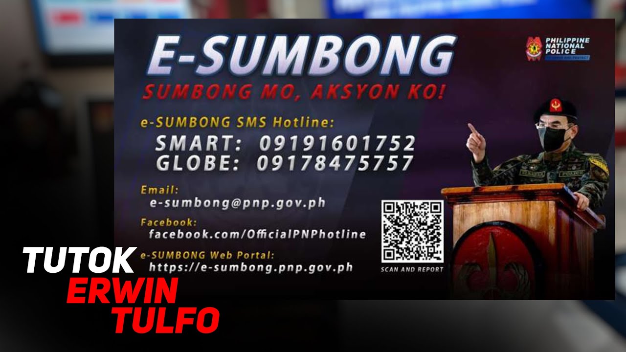 "E-SUMBONG", INILUNSAD NI PNP CHIEF ELEAZAR LABAN SA MGA TIWALING PULIS ...