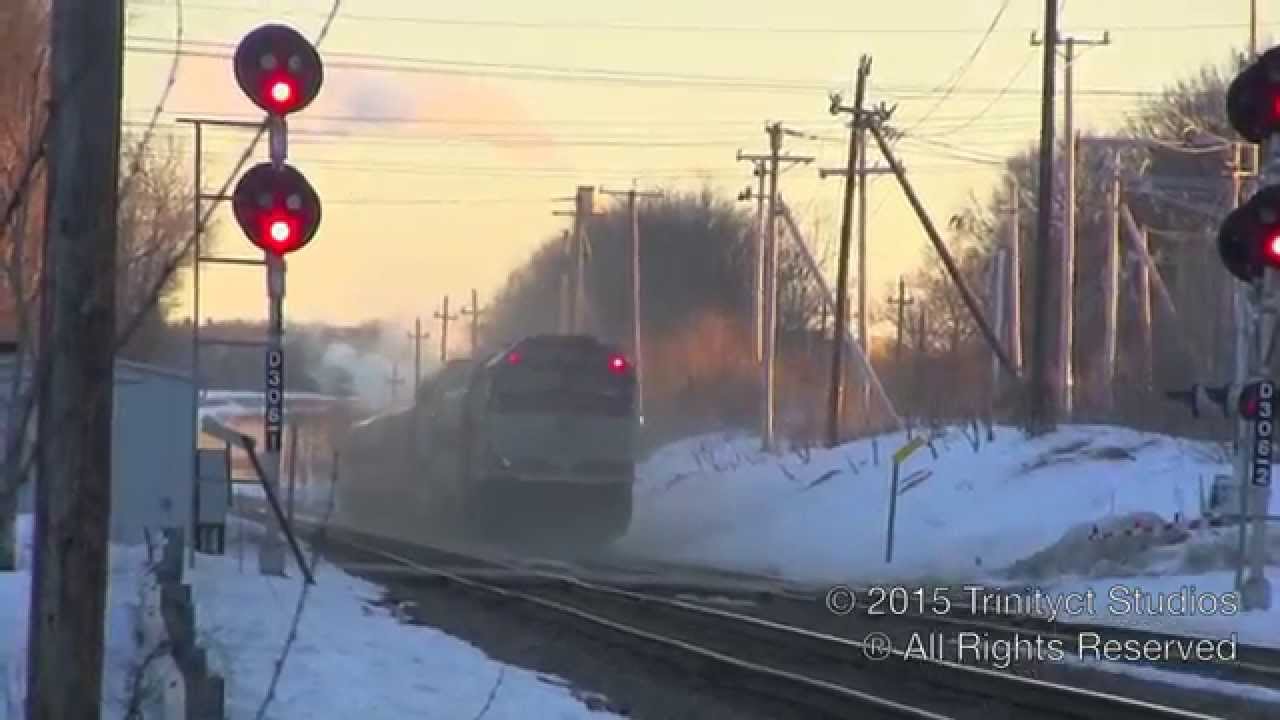 Evening Haverhill Line MBTA And Downeaster Rush - YouTube