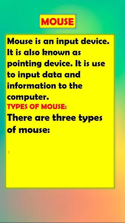 what is mouse | definition of mouse #mouse#computer#shorts #viral#trending - YouTube