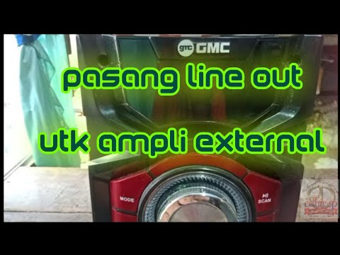 cara pasang line out mini compo GMC - YouTube