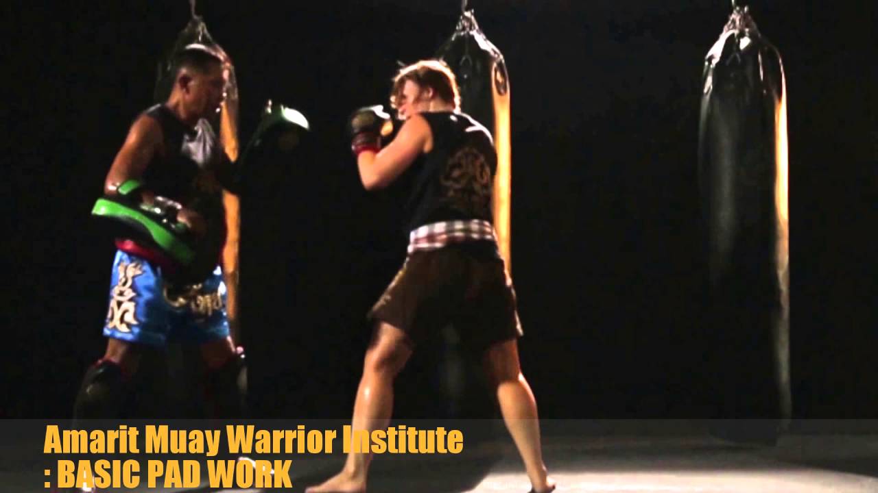 Amarit Muay Warrior Institute : BASIC PAD WORK - YouTube