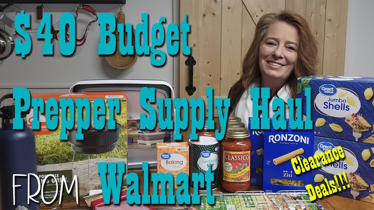 $40 Budget Prepping Supplies from Walmart ~ Clearance Deals!! - YouTube
