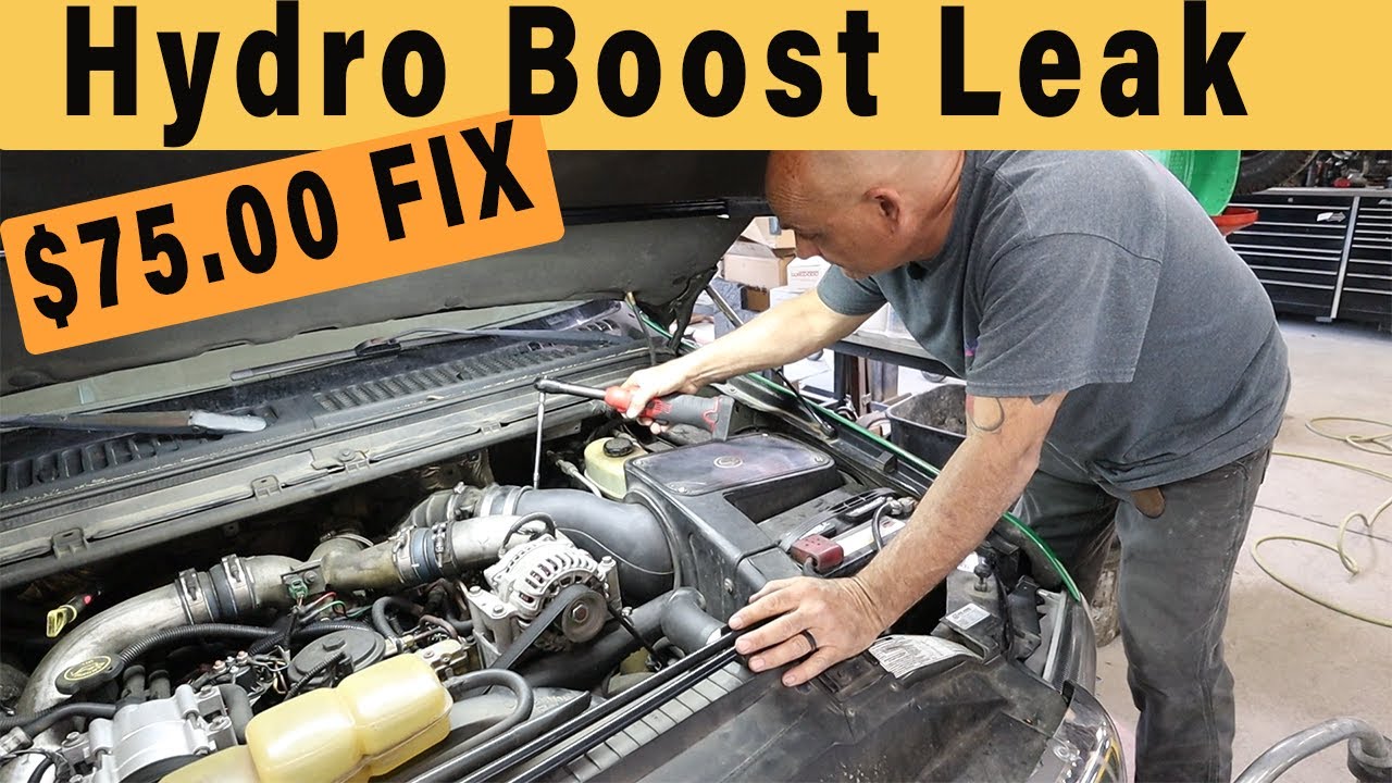 Stop Power Steering Leak (DIY HydroBoost)1999 F350 Fix - YouTube