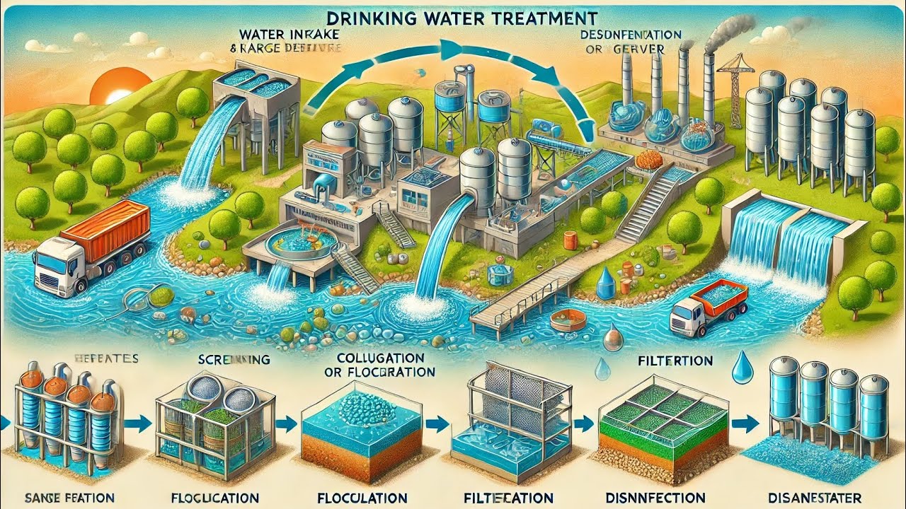 Drinking water treatment and it's process. - YouTube