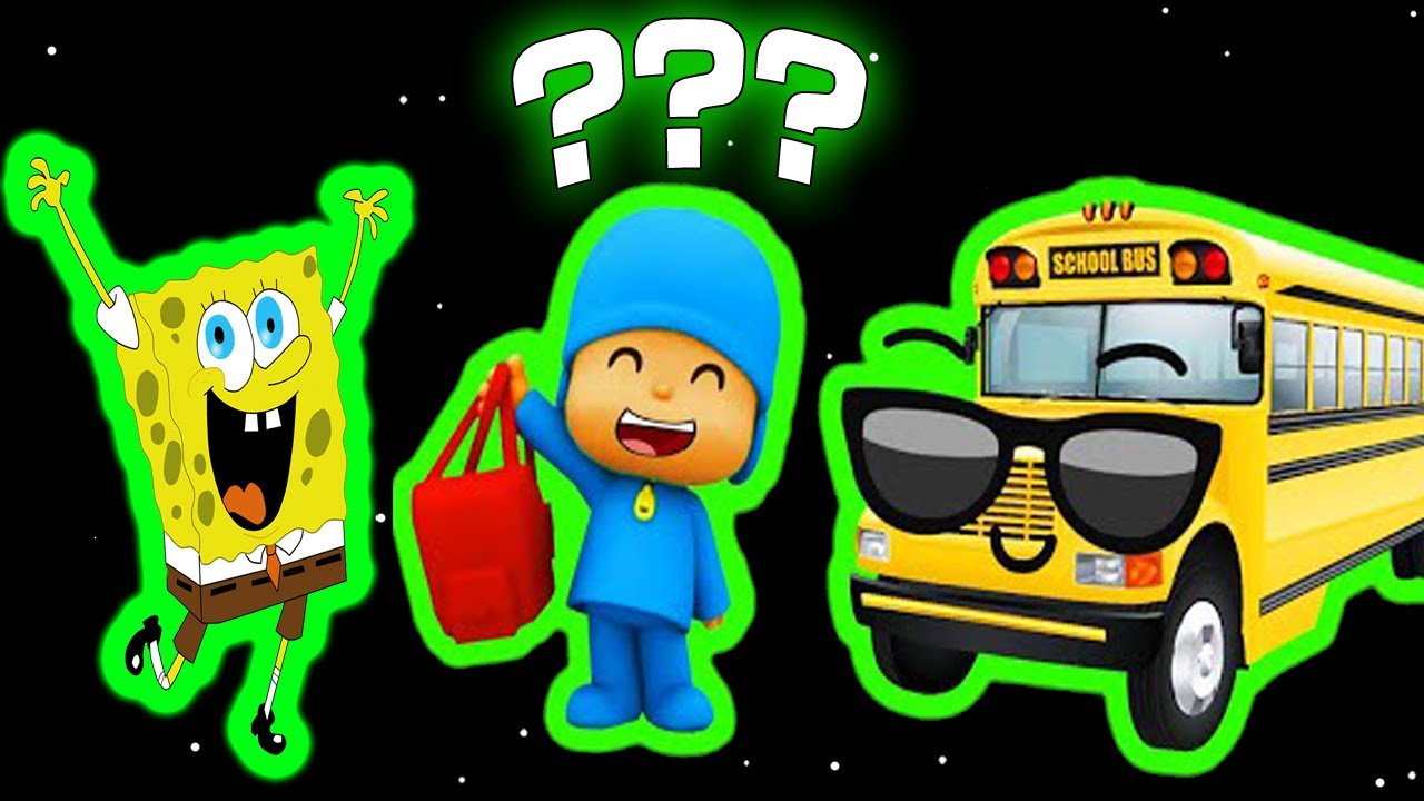Pocoyo, Spongebob & School Bus Go to school! You gotta be kidding me ...