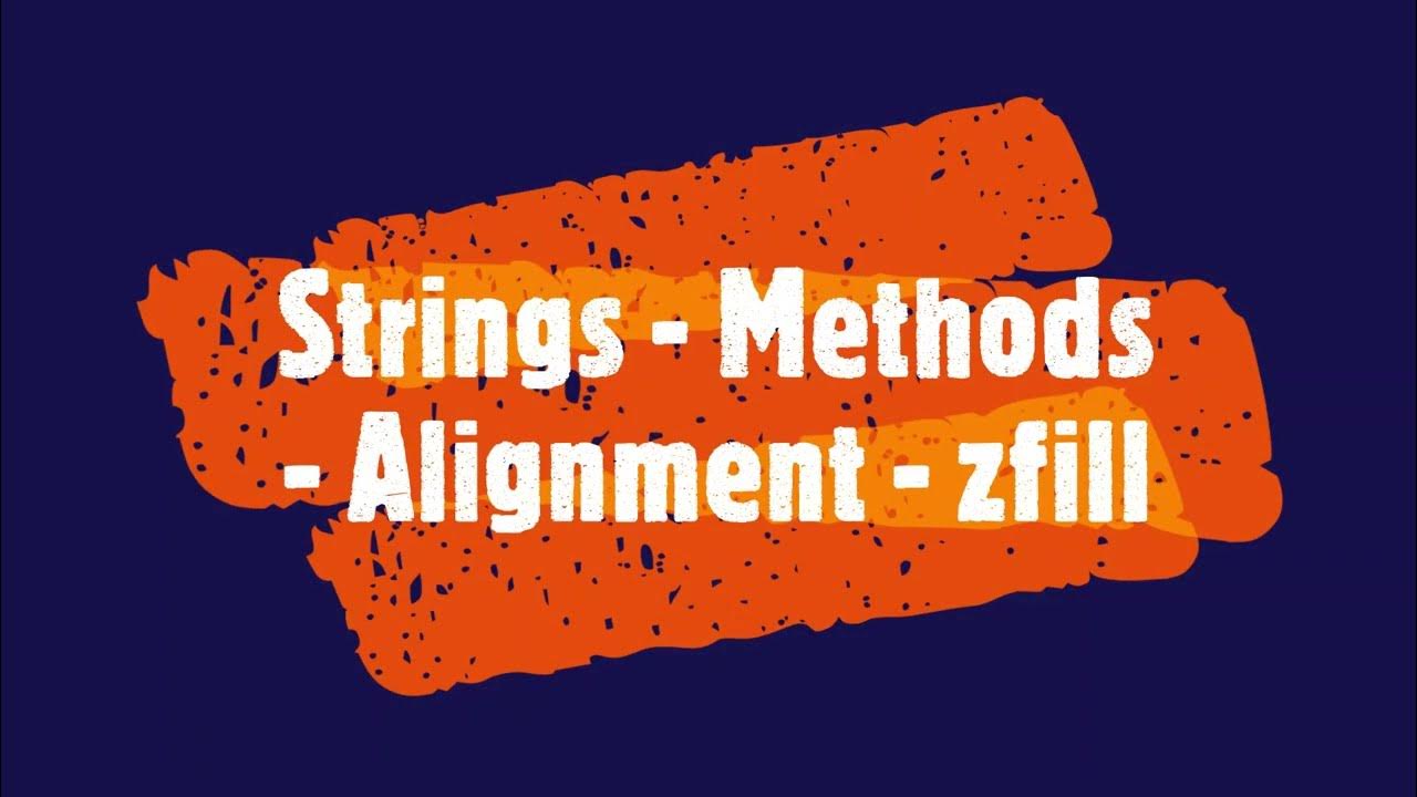 PYTHON - Strings - Methods - Alignment - zfill #PythonTips #viral - YouTube