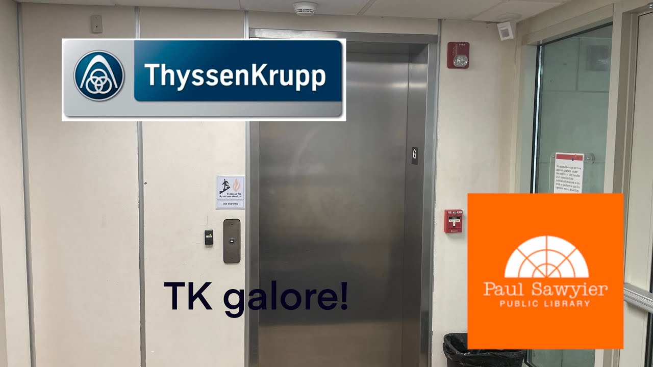 TK galore! Thyssenkrupp hydraulic Elevators at Paul sawyier Public Library - YouTube