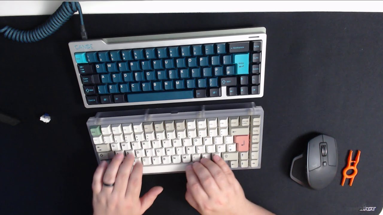 Polycarb Singa with Lubed C3 Tangerines - Typing Sounds - YouTube
