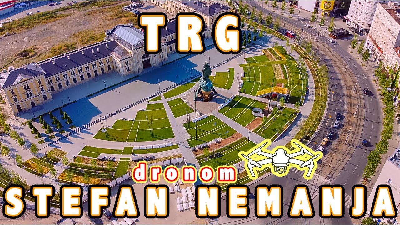 PRELEP SAVSKI TRG DRONOM , SPOMENIK STEFAN NEMANJA, BEOGRAD NA VODI ...