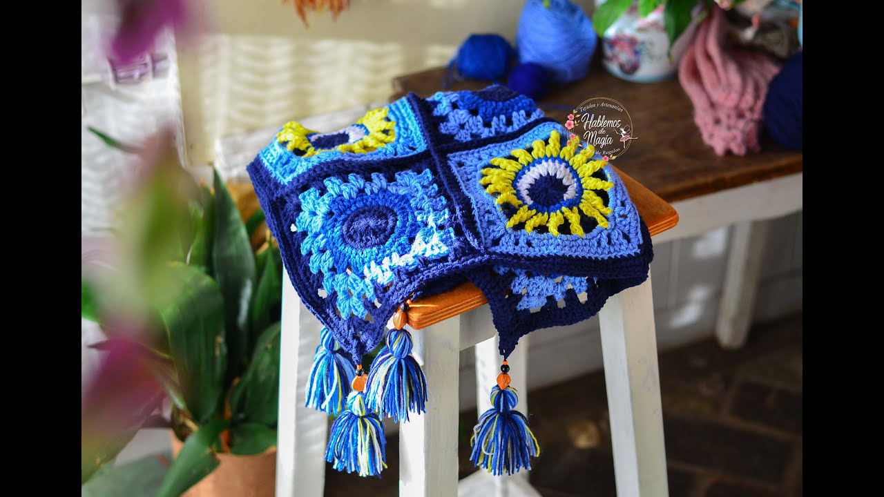 Carpeta La luna y el sol ( Paso a paso en crochet ) - YouTube