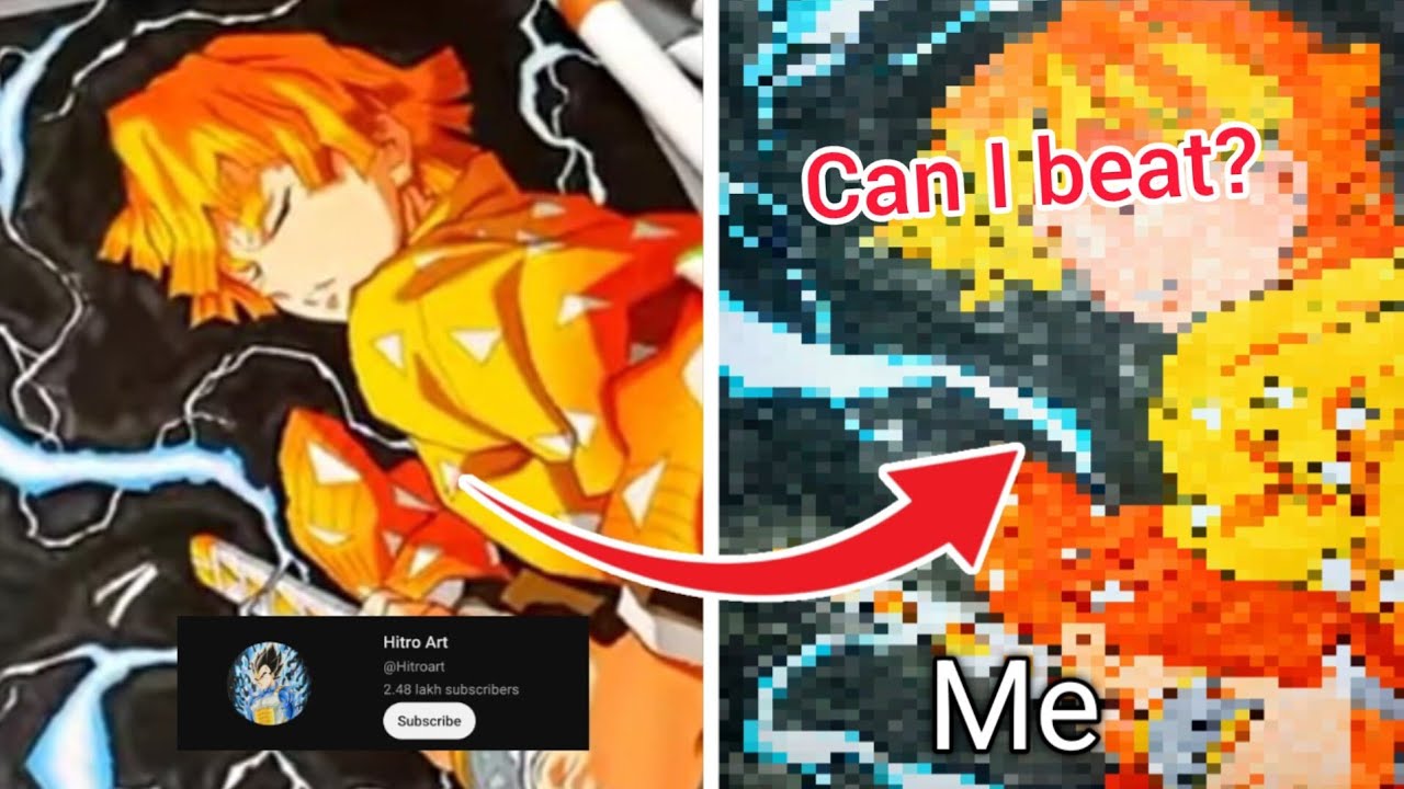 can I beat? @Hitro art Drawing zenitsu - YouTube