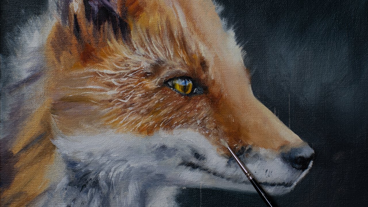 Oil Painting Tutorial | Painting a Fox - Part 2 : Modelling - YouTube