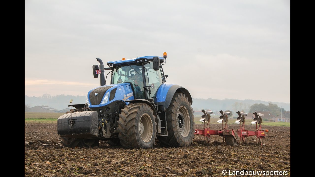 New Holland T7.315 HD ploegen 2016 - Labour 2016 - YouTube