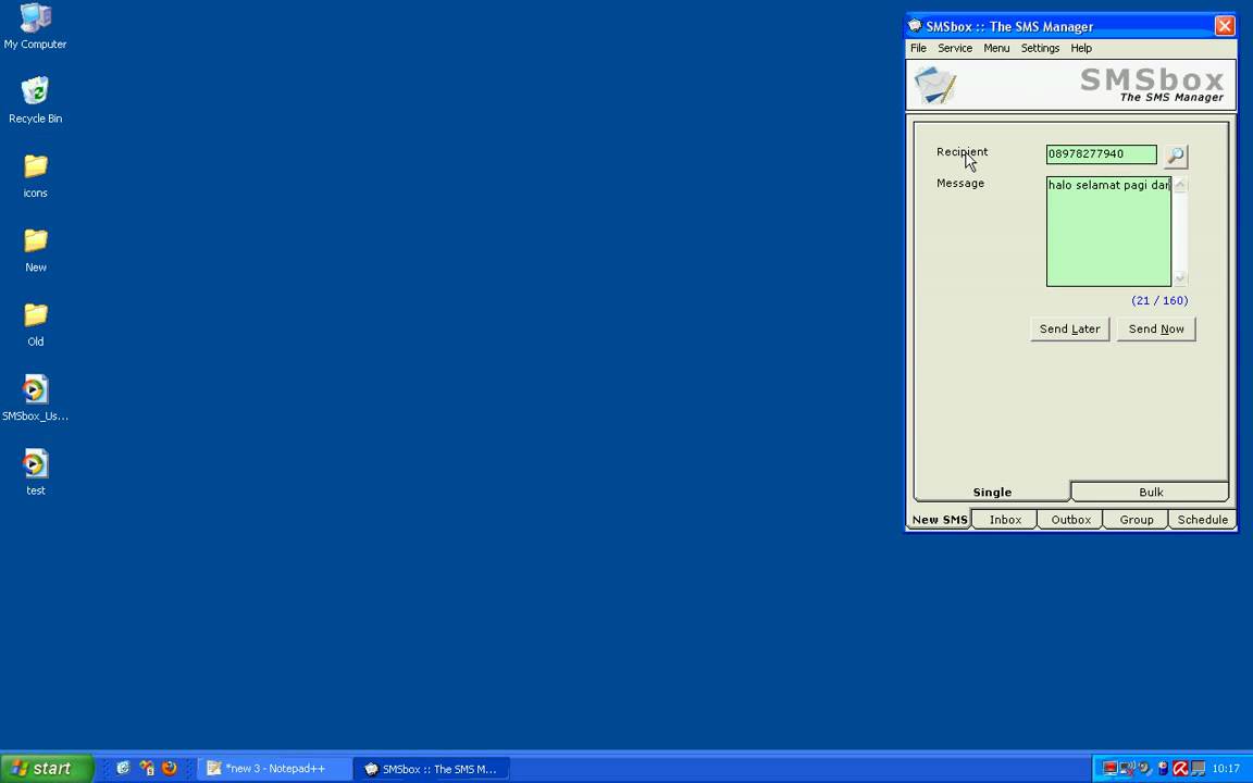 Sending SMS Easily Using SMSbox - YouTube