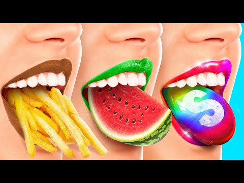 EN BÜYÜK vs EN KÜÇÜK YİYECEK MÜCADELESİ || 123 GO! tarafından Komik Yiyecek Mücadelesi