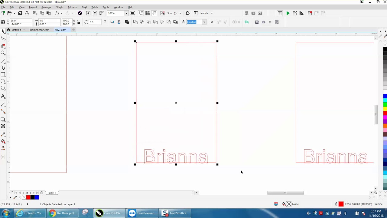 Corel Draw Tips & Tricks Name in a frame more info - YouTube
