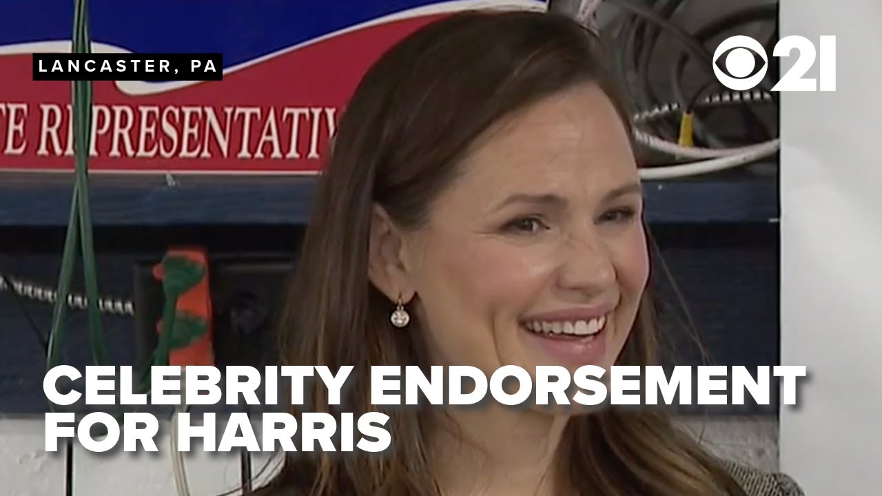 Celebrity Jennifer Garner endorses Kamala Harris in Battleground PA ...