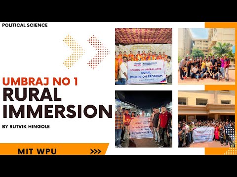 RURAL IMMERSION PROGRAM (MIT WPU) political science department - YouTube