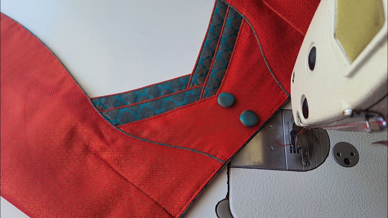 very beautiful and popular neck designs cutting & stitching || make your own patchwork blouse ...
