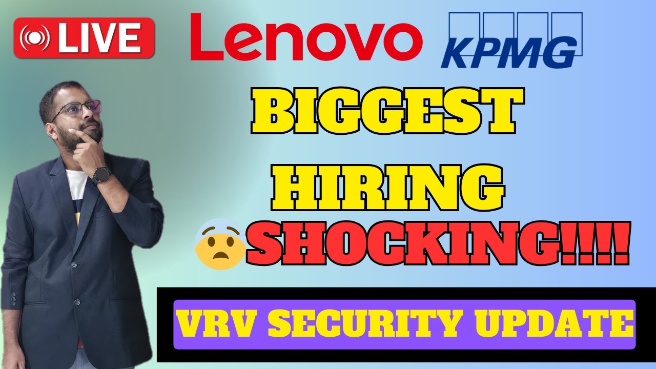 VRV Security Latest Update | KPMG Biggest Hiring Announced For Freshers ...