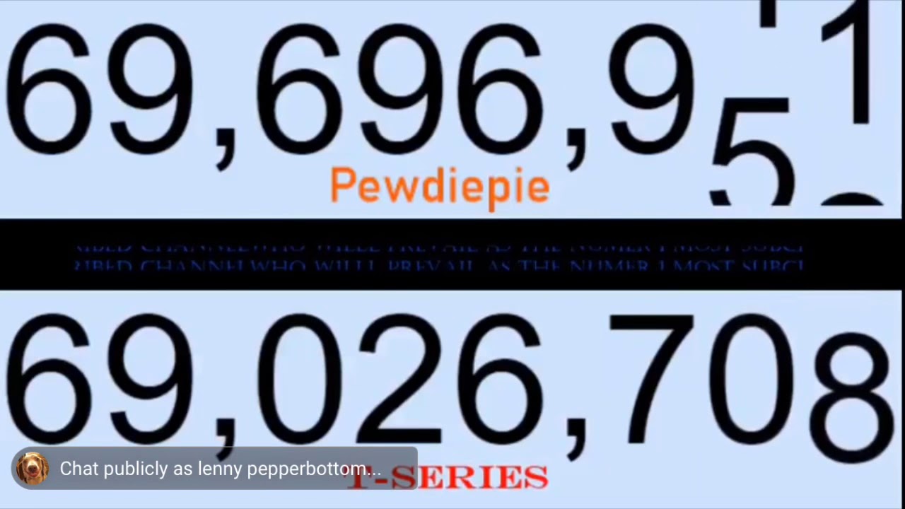 Pewds hits 69,696,969 - YouTube