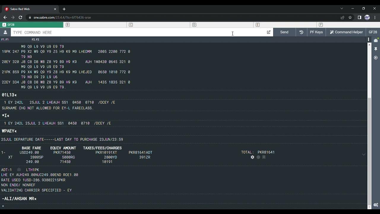 how to create pnr sabre red web #iata - YouTube