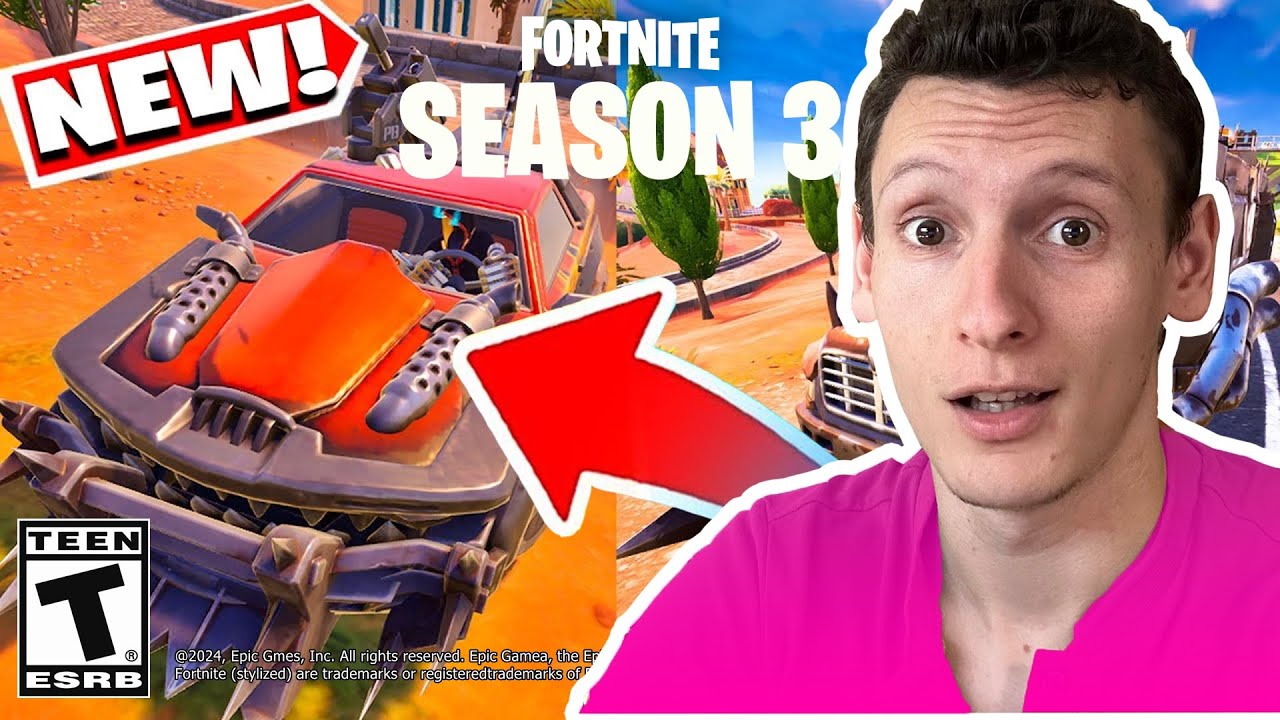 🏜️LIVE FORTNITE SEASON 3 - NITRO CAR & ARMORED BATTLE BUS, PREA OP ...