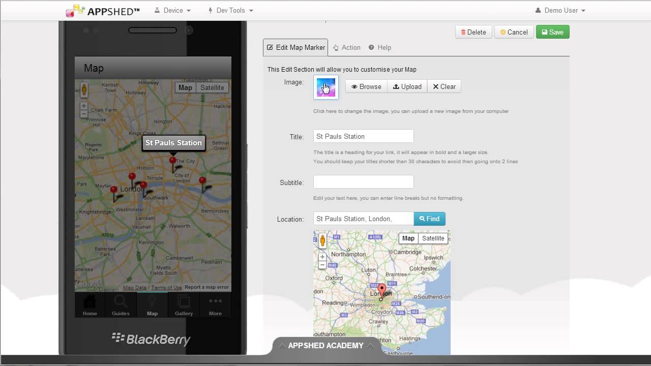 Add action to map point - YouTube