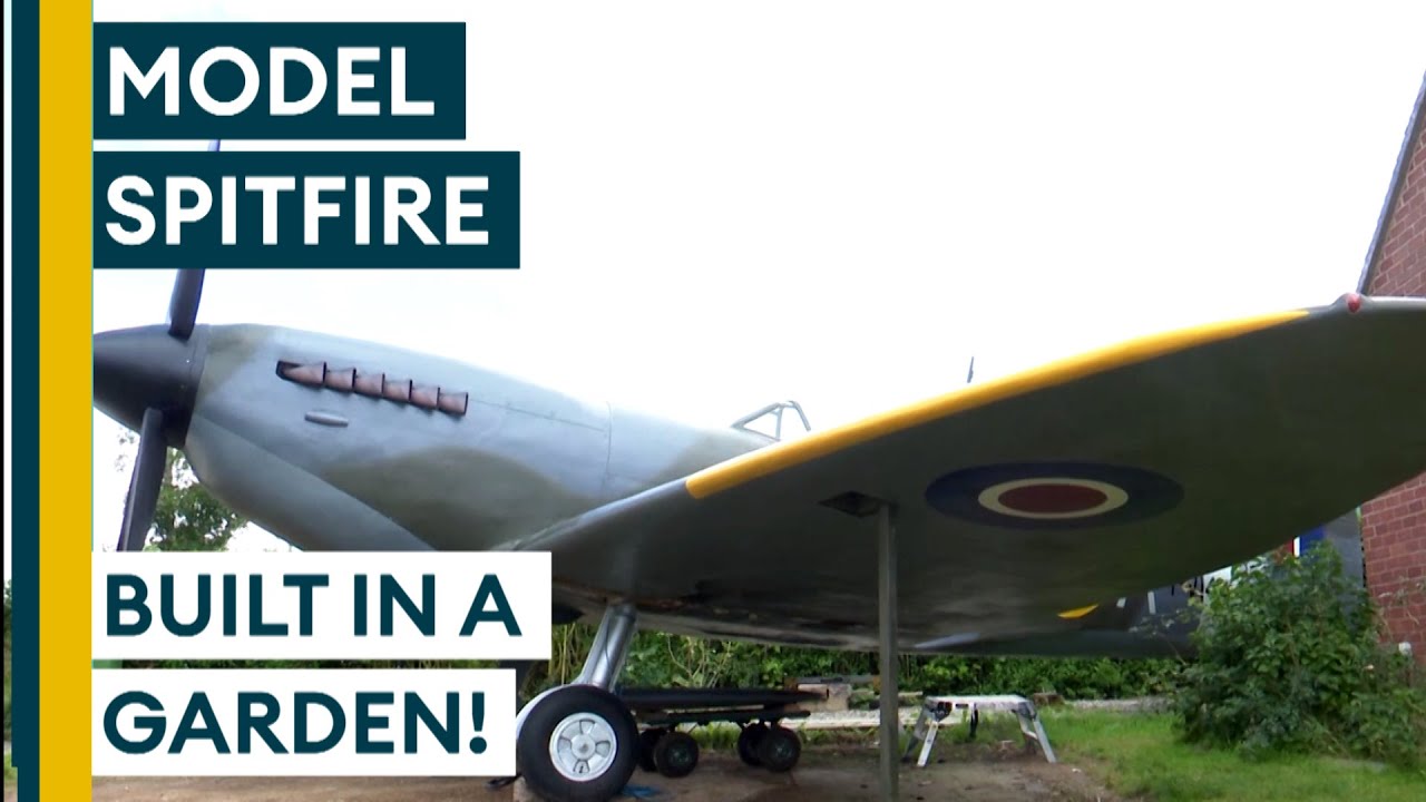 Man Builds Awesome Model Spitfire In His Garden 🛩️ - YouTube