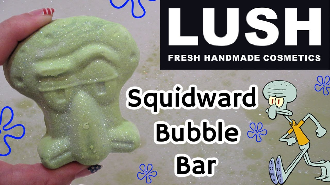 LUSH Squidward Bubble Bar Demo | SpongeBob Collab - YouTube