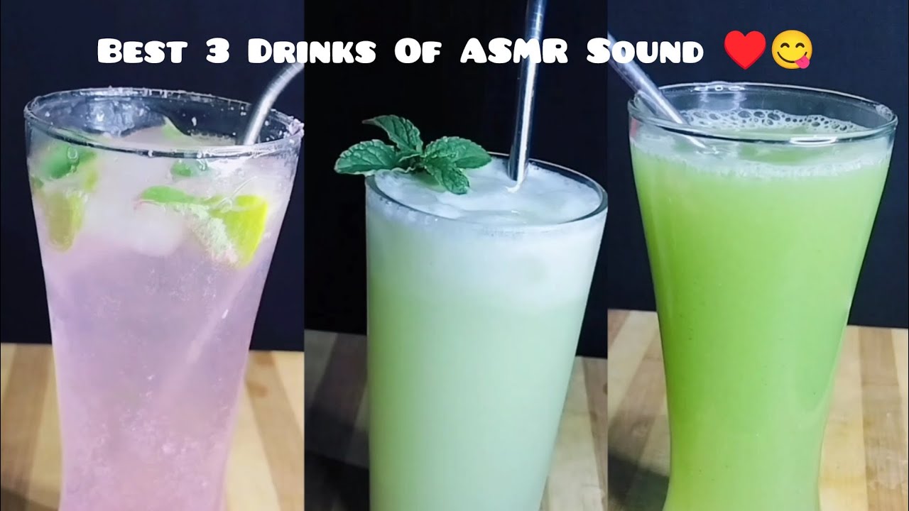 Best 3 Drinks Of ASMR Sound ♥️😋#asmr #youtube#drinks - YouTube