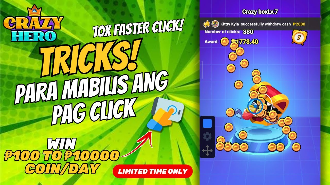 TRICKS sa Upgrade Box Event ni Crazy Hero (Click 10x Faster) - YouTube