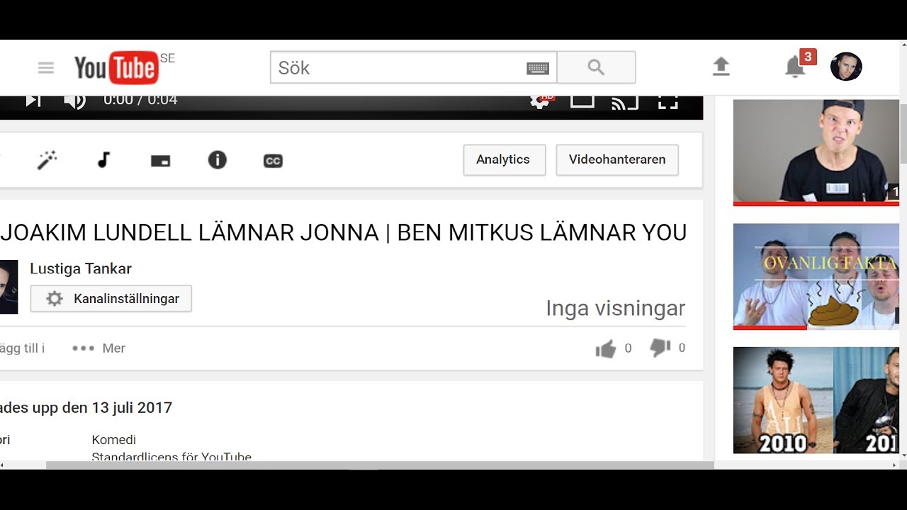 JOAKIM LUNDELL LÄMNAR JONNA I BEN MITKUS NAKENBILDER - YouTube