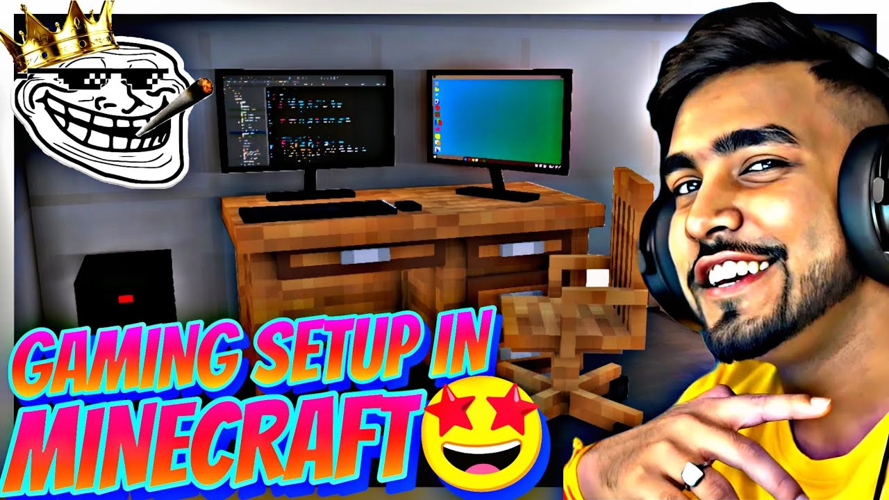BUILDING GAMING SETUP IN MINECRAFT🤑 - YouTube