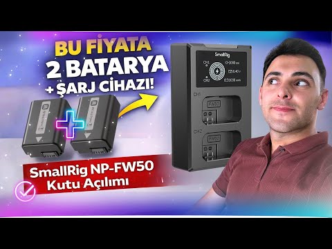 Bu Fiyata 2 Batarya + Şarj Cihazı! | SmallRig NP-FW50 Kutu Açılımı