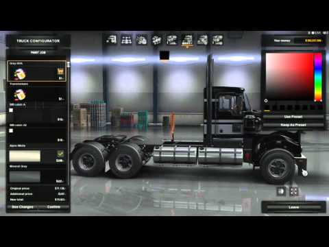 Grey HHA skin for the Kenworth T908 mod | ATS mod - YouTube