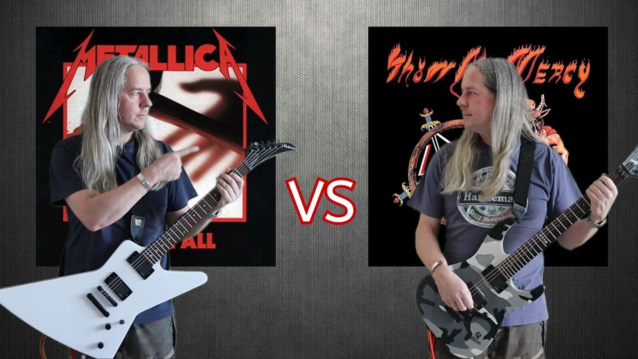 Kill 'Em All VS Show No Mercy (Bands Debut Album Guitar Riffs Battle ...