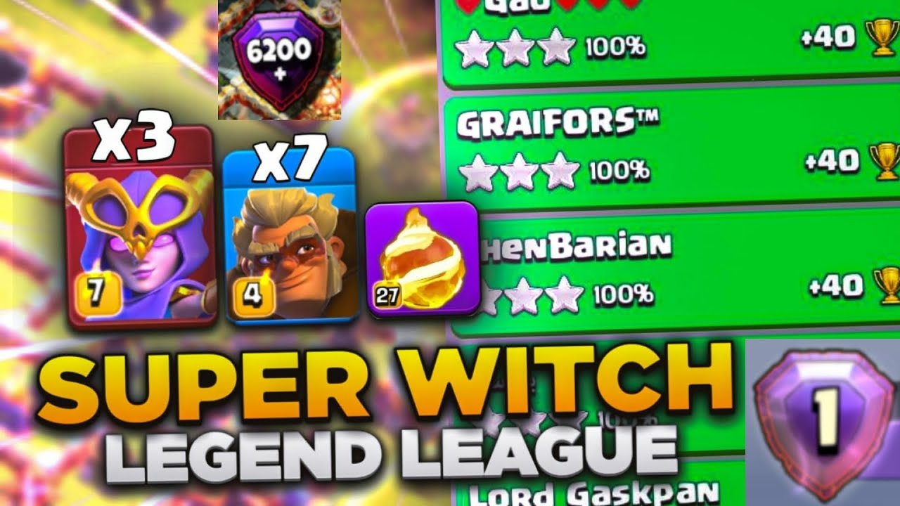 🔴super witch going crazy | legend hits🔴 sep ssn | day 26 @ClashOfClans ...